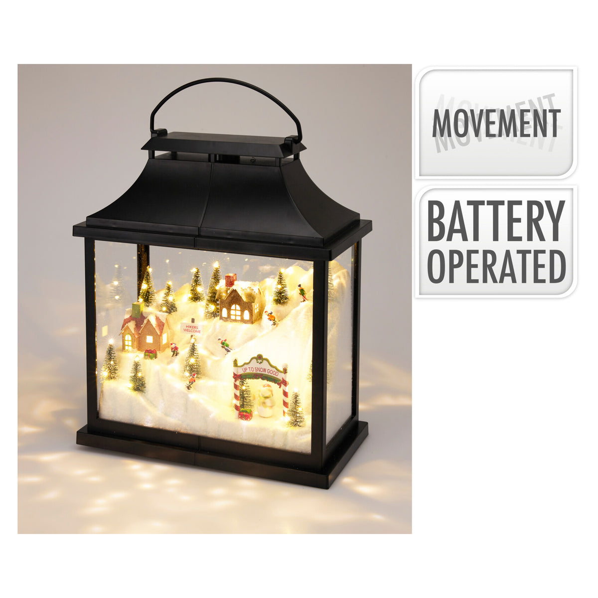 Koopman Lantern LED And Winter Scenery — Carpenders Park Garden Centre