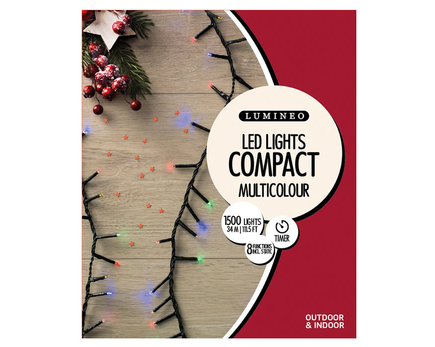 Kaemingk LED Compact Lights - Multicolour (L.3400Cm) — Carpenders Park ...